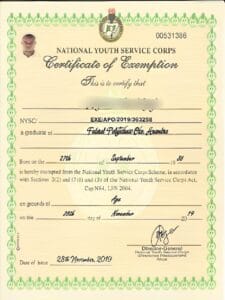 NYSC Exemption Certificate: Meaning and How to Apply